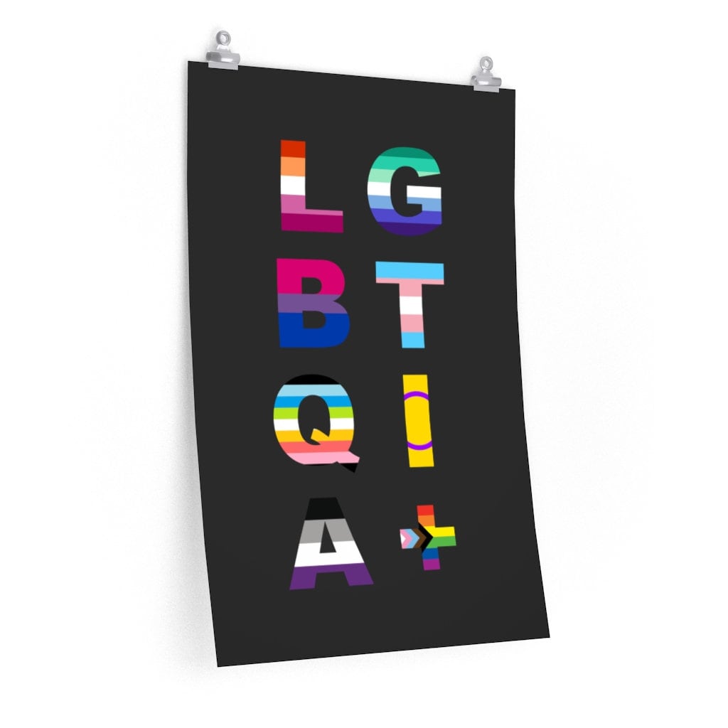 LGBTQIA Flags Wall Art LGBTQ Vertical Matte Poster - Etsy