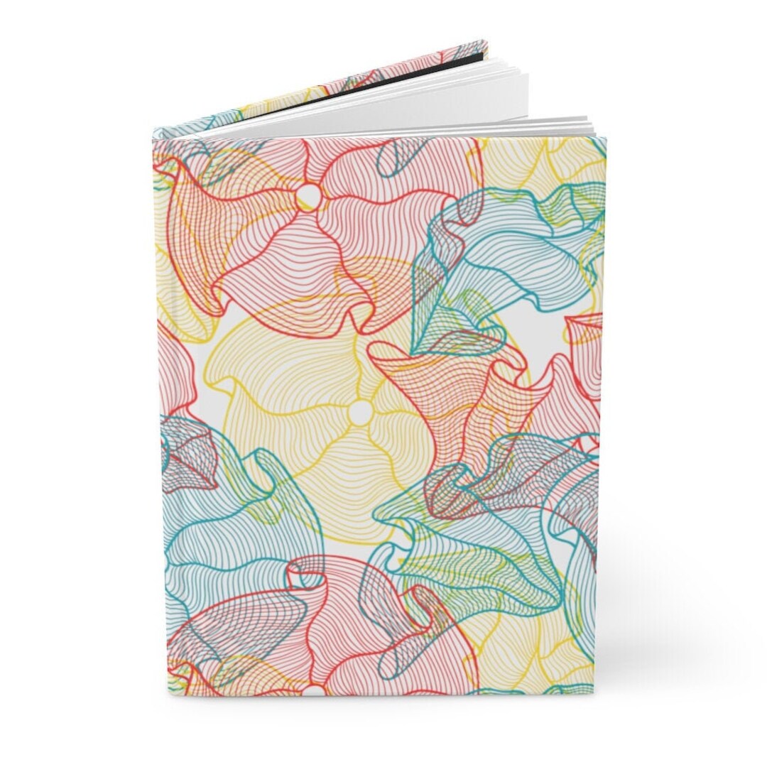 Colorful Hardcover LINED 75 Page Journal | Fun Cute Whimsical Light ...