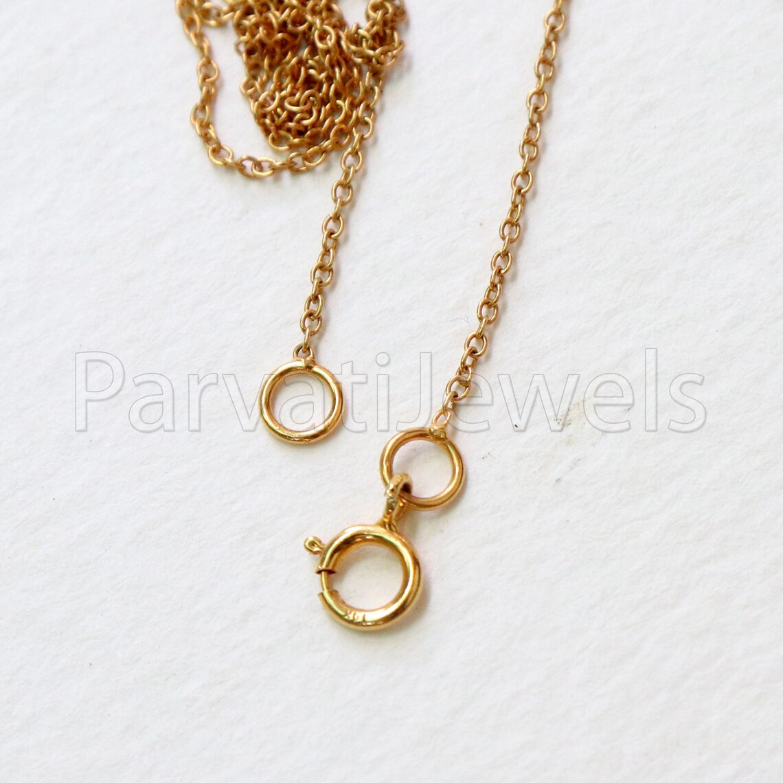 Gold Chain, 18k Solid Gold Chain, Gold Chain for Necklace, Handmade ...