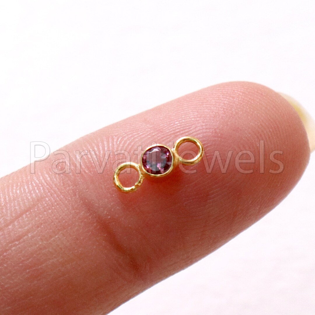 Ruby Connector, 18k Solid Gold Connector, Natural Ruby Connector, Gold ...