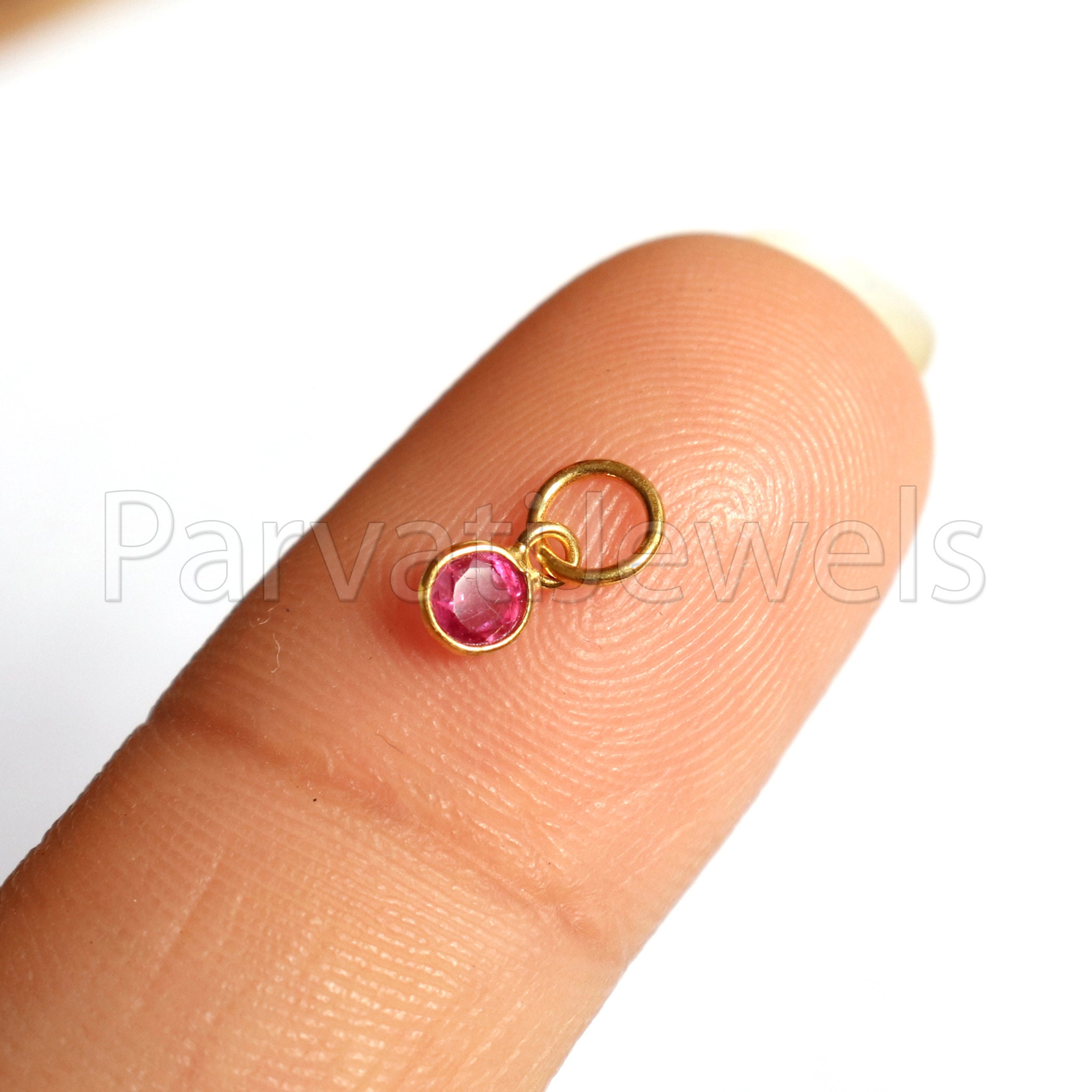 Ruby Charm 18k Solid Gold Charm Handmade Gold Charm Charm - Etsy