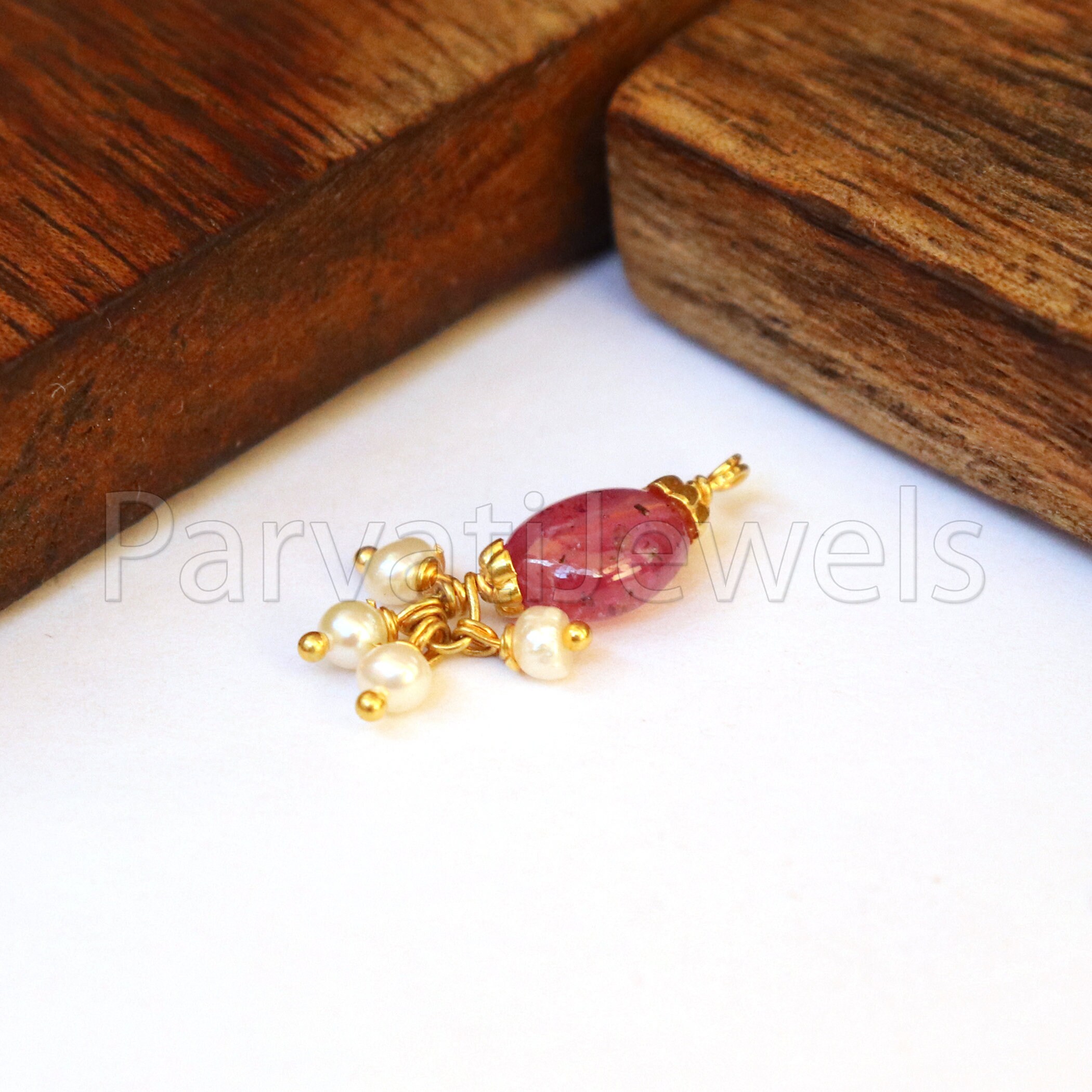 Ruby Charm 18k Solid Gold Charm Handmade Gold Charm Charm - Etsy