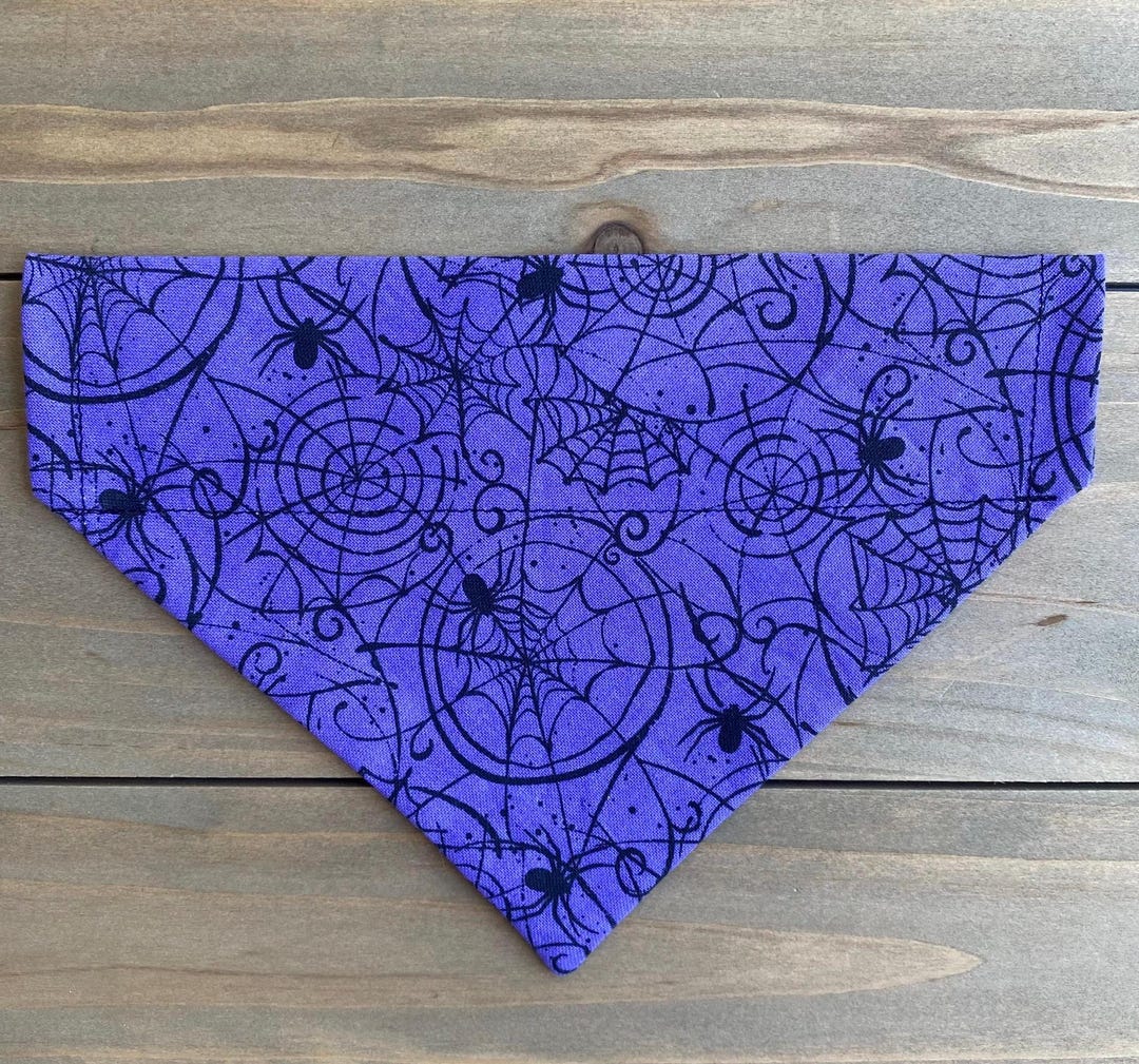Spider Web Bandana, Over the Collar Dog Bandana, Dog Scarf, Cat Bandana ...