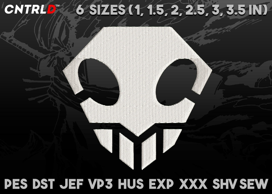 Bleach Hollow Logo Skull Anime Embroidery Design - Etsy