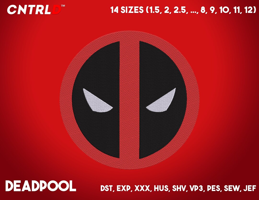 Superhero Inspired Machine Embroidery Design File dst Exp Xxx Hus Shv ...