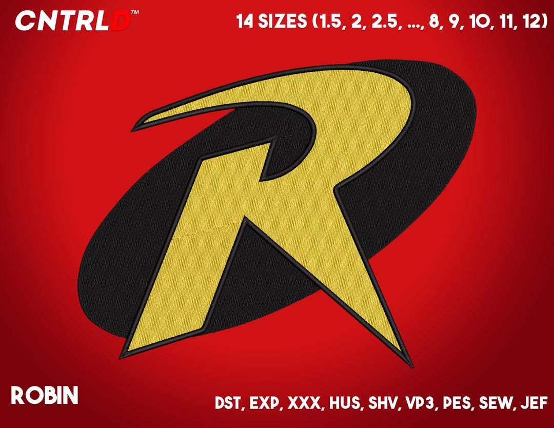 Superhero Inspired Machine Embroidery Design File dst Exp Xxx Hus Shv ...