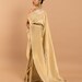 Gold Silk Blend Gold Silk Thread and Beads Handwork Saree Festive ...