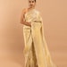 Gold Silk Blend Gold Silk Thread and Beads Handwork Saree Festive ...