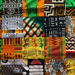 AFRICAN PRINT FABRIC Variety of African Prints Patchwork - Etsy