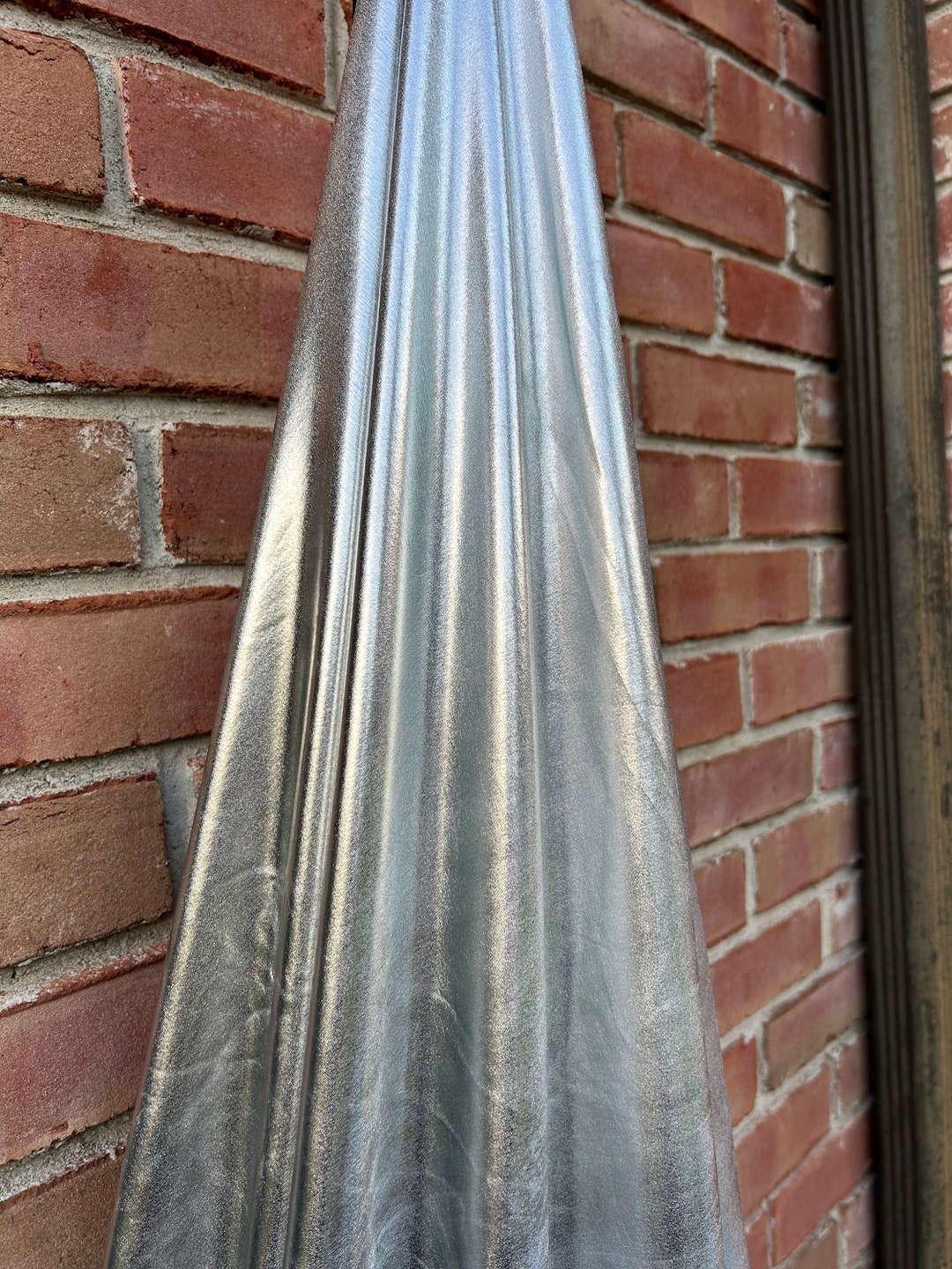 SILVER SPANDEX FABRIC - Metallic Silver Fabric - Spandex Fabric - 4 Way ...