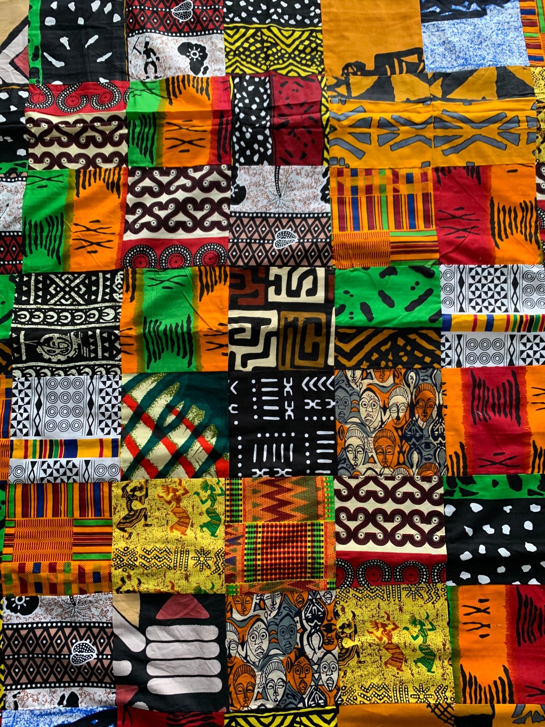 AFRICAN PRINT FABRIC Variety of African Prints Patchwork - Etsy