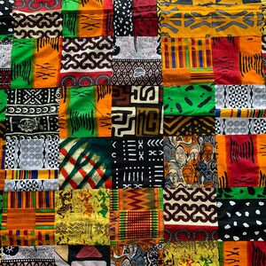 AFRICAN PRINT FABRIC Variety of African Prints Patchwork - Etsy