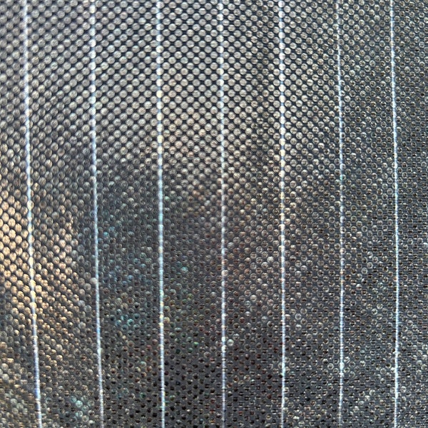 Black Silver Pinstripe Fabric - Etsy