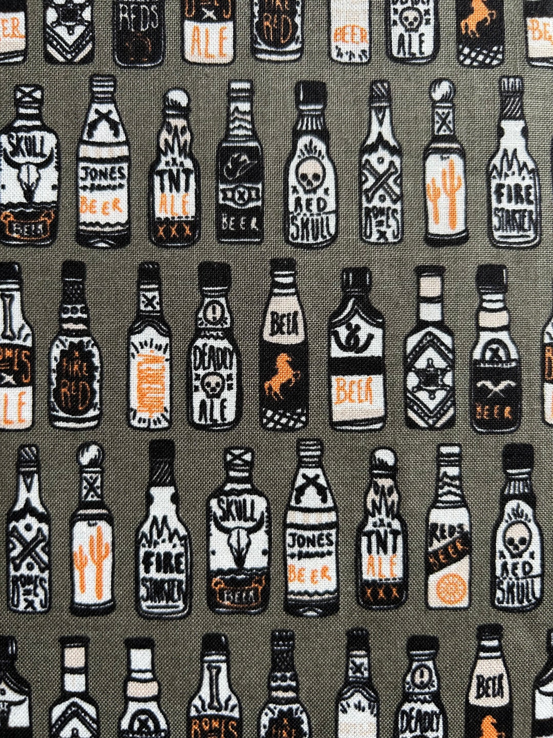 Beer Print Cotton Fabric: Dear Stella Brewskis Fabric - Etsy