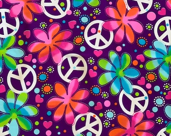 Peace Signs Fabric - Etsy