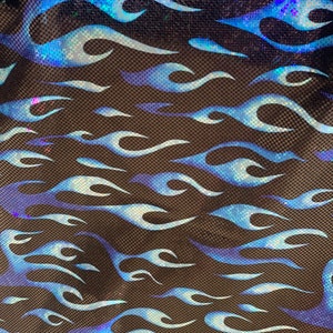 Hologram Flames Print Fabric: 4-way Stretch Spandex - Etsy
