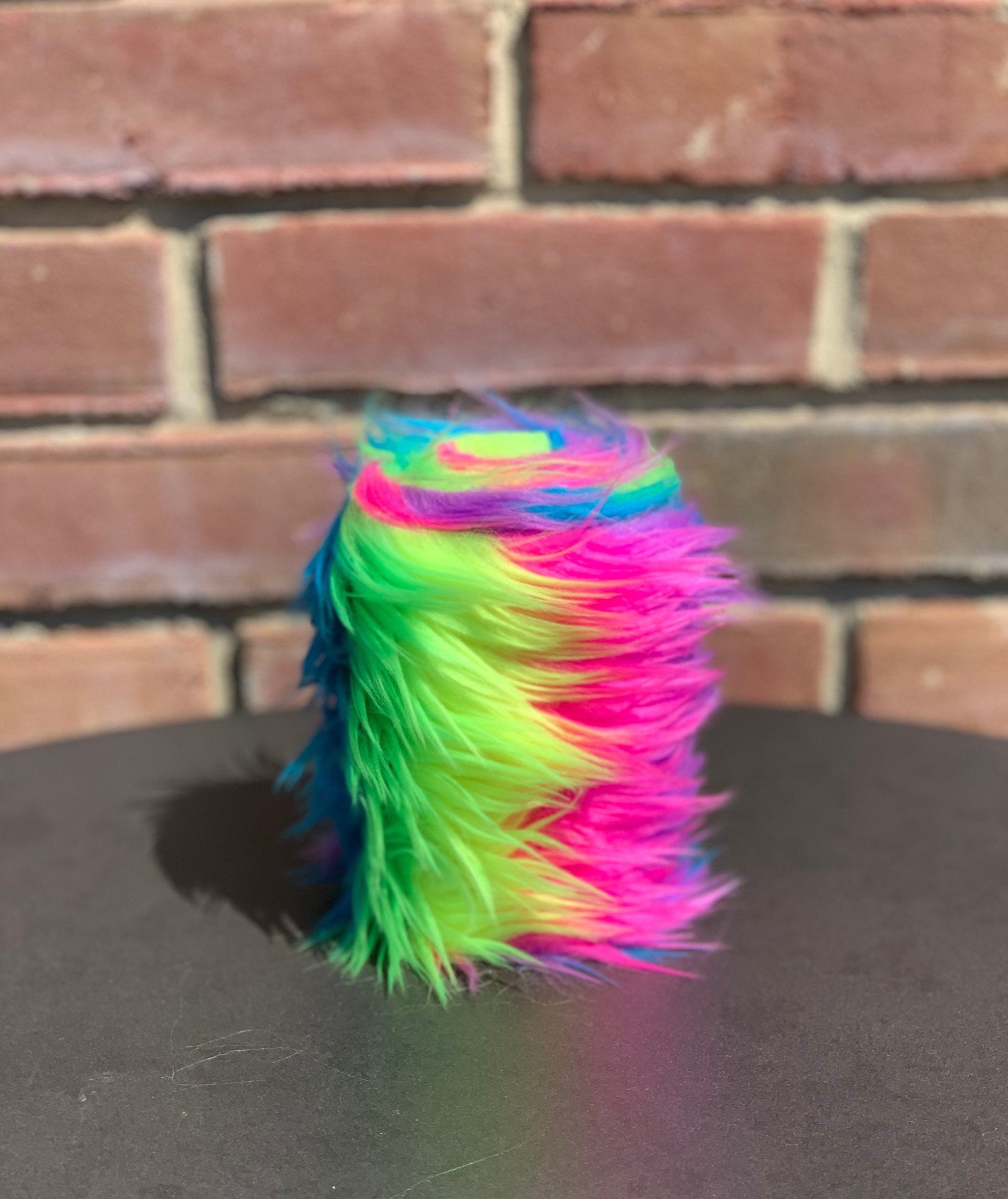 FAUX FUR TRIM Rainbow fur trim by the yard Fur for slides | Etsy