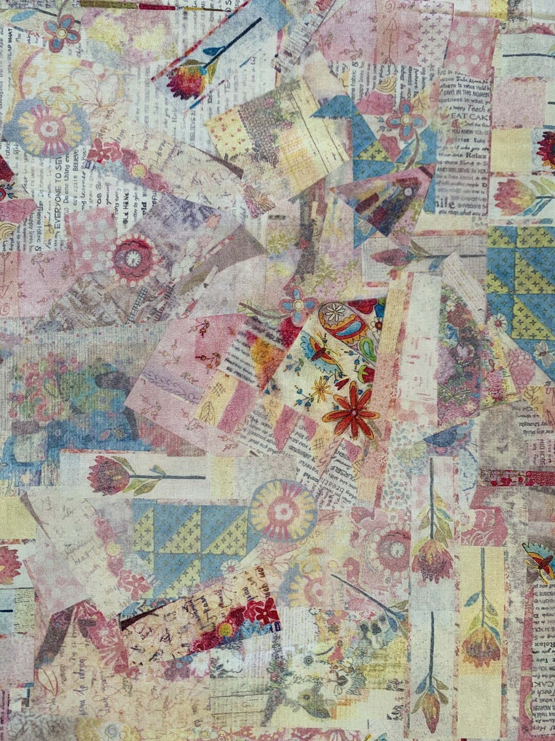 COTTON PRINT FABRIC - Vintage Print Quilting Fabric - Windham Fabrics ...