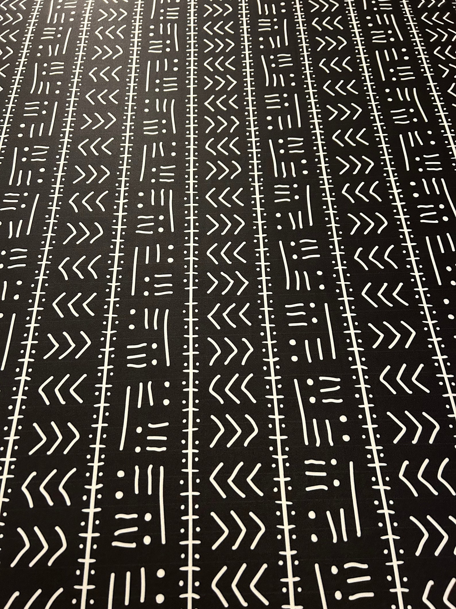 Black and White African Mud Cloth Print Fabric - 4 Way Stretch Spandex ...