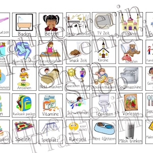 Tägliche Routine Kinder DEUTSCH Morgenroutine Abendroutine | Etsy