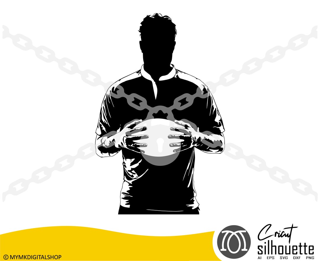 Rugby Player Holding a Ball Svg File Rugby Svg Football Svg - Etsy