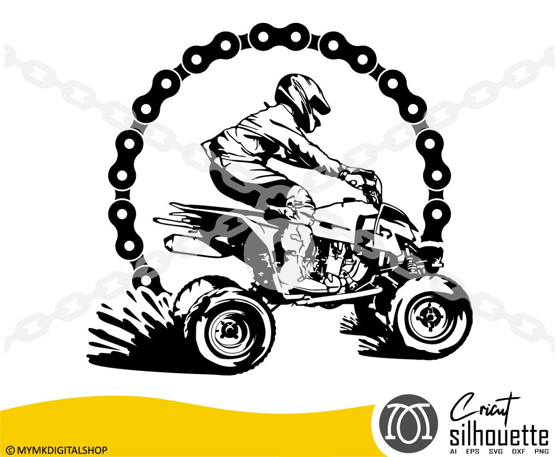 ATV Svg Atv in Chain Circle Svg File Mud Riding Svg Svg - Etsy