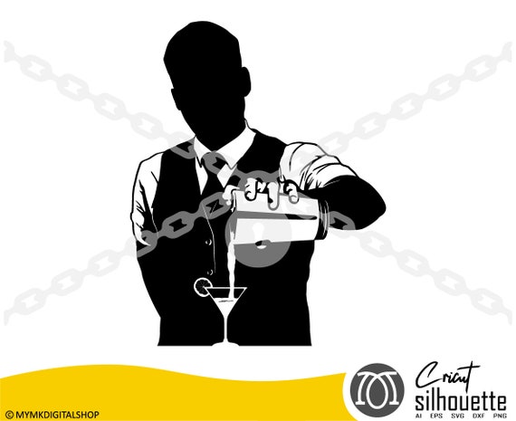 Bartender Pouring Drink Svg File Bartender Svg Svg Png - Etsy