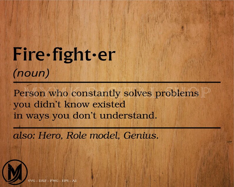 Firefighter Noun Svg, Firefighter Svg, Fireman Svg, Svg, Png, Cricut ...