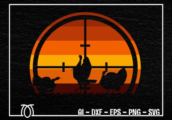 Turkey hunting svg silhouette hunt turkey svg hunting svg | Etsy