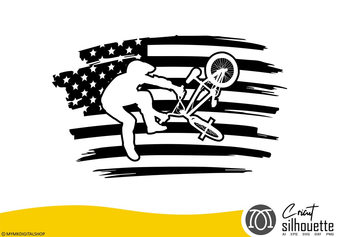Bmx Svg, American Flag, Bike Svg, Clipart, Png, Svg, Bmx Clipart ...