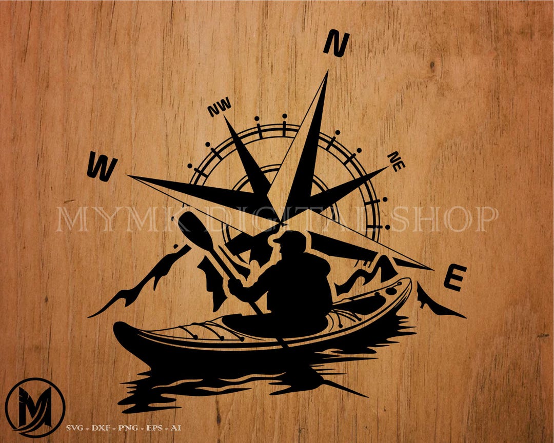 Kayaking Compass Svg, Kayak Svg, Kayaking Svg, Lake Svg, Svg, Png ...