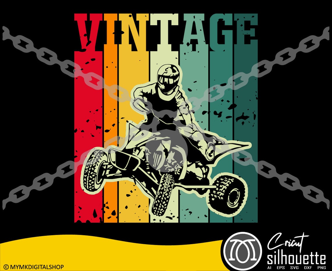 Atv Svg Atv Rider Vintage Svg File Mud Riding Svg Quad Ride - Etsy