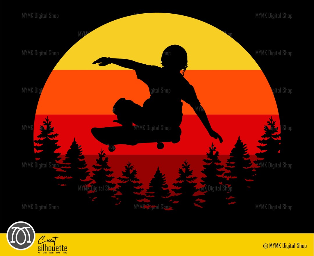 Skateboard Svg, Skateboarding, Silhouette, Skate, Svg, Cut File, Cricut ...