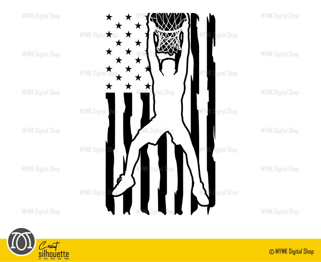 Basketball Svg Dunk US Flag Svg Png Cricut Dxf Clipart - Etsy