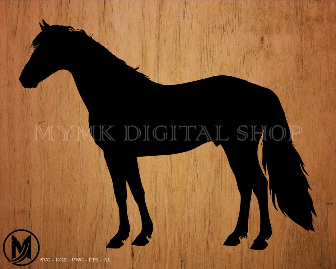 Horse Standing Svg File, Horse Svg, Cowboy Svg, Equestrian Svg, Svg ...