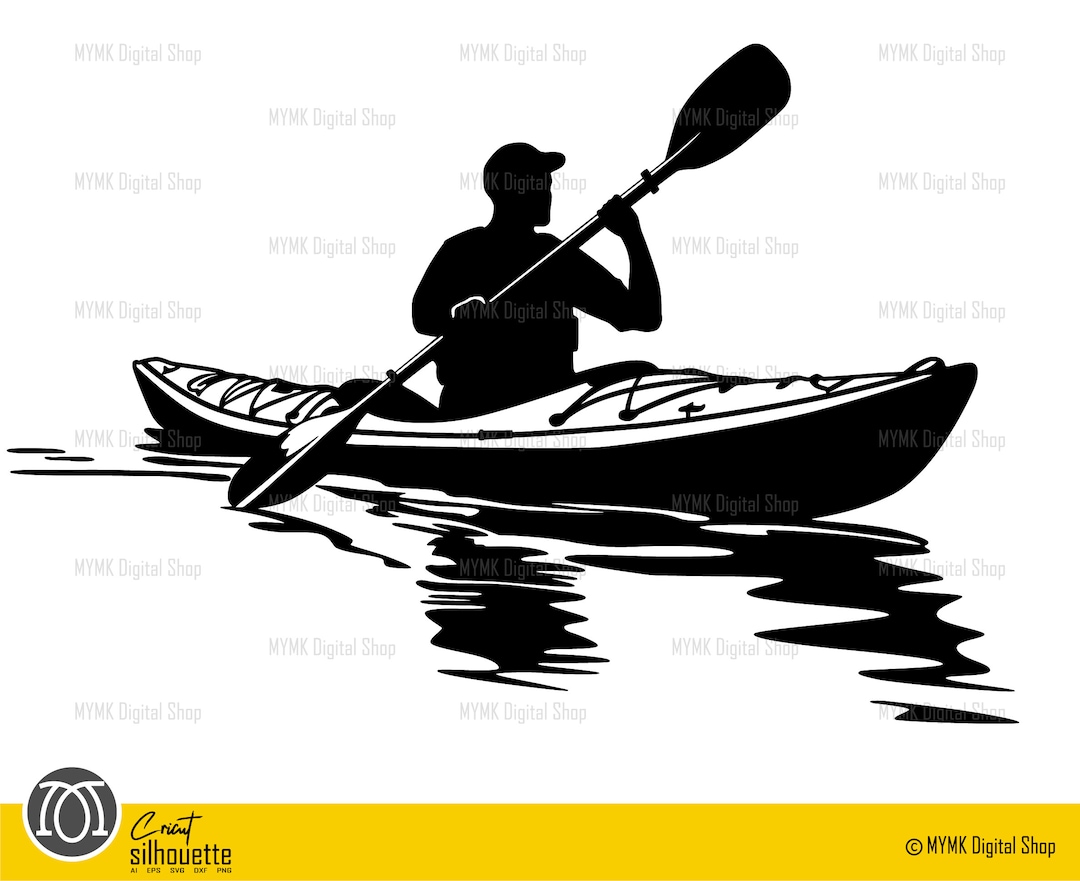 Kayaking Svg, Kayaking Male, Kayak Svg, Lake Svg Svg, Png, Cricut, Dxf ...
