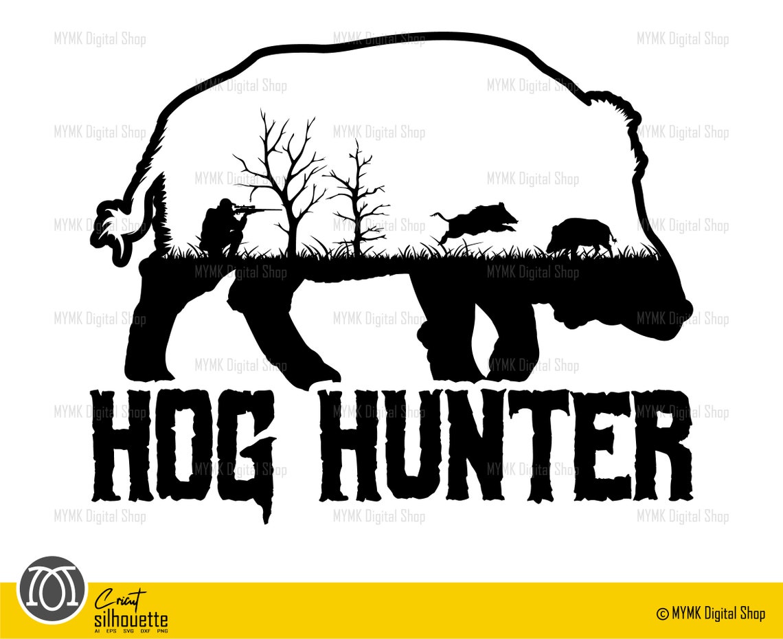 Hog Hunting Svg, Hog Hunter, Hunting Svg, Boar Hunting Svg, Svg, Png ...