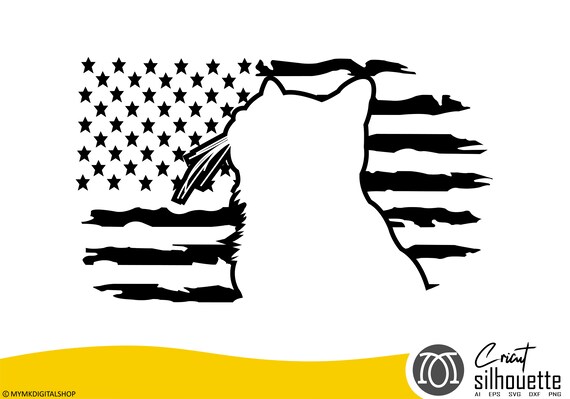 American Flag Cat Head Svg Cat Svg Cat Png Cat Clipart | Etsy