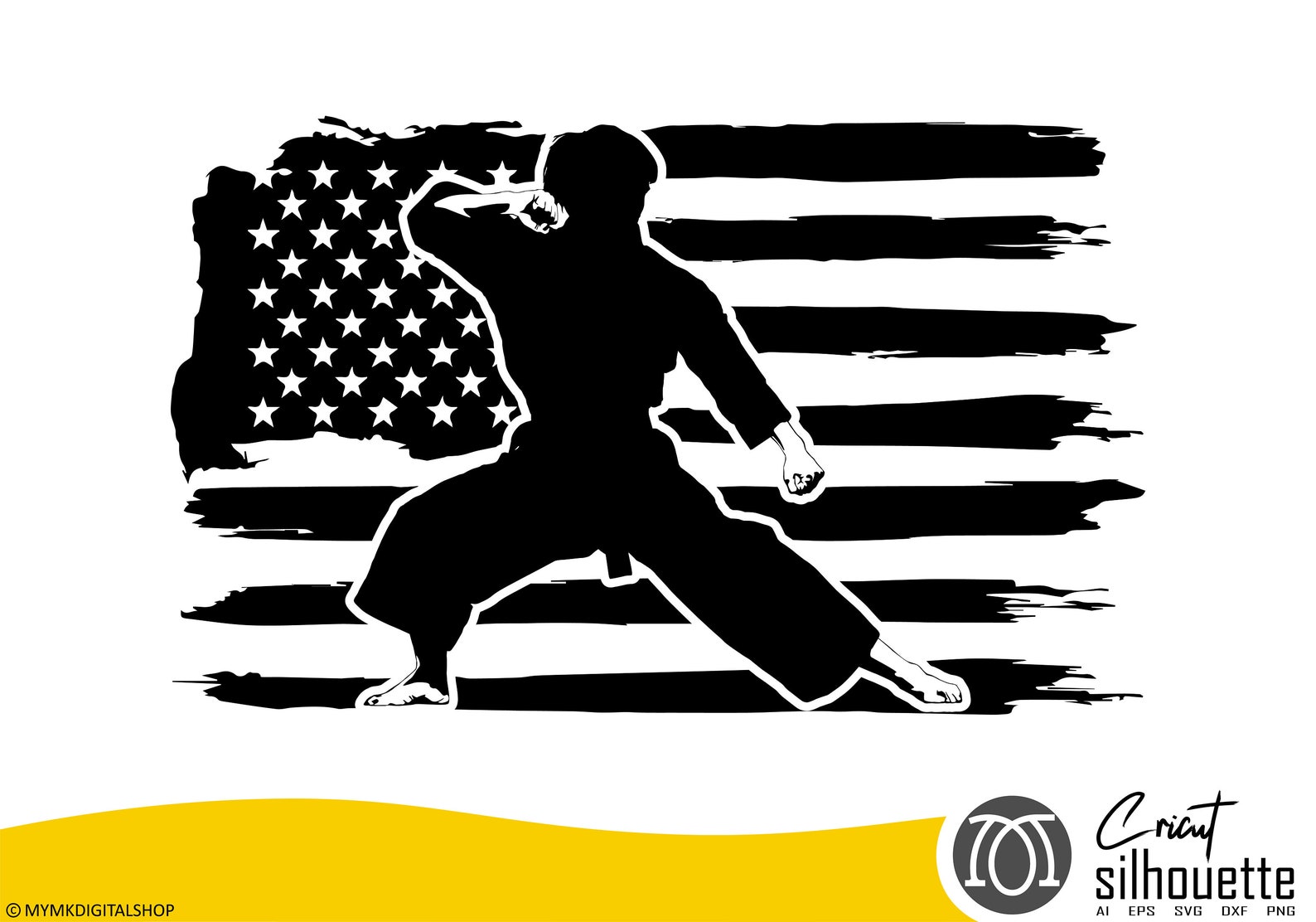 Karate Svg Taekwondo American Flag Martial Arts Svg Karate - Etsy
