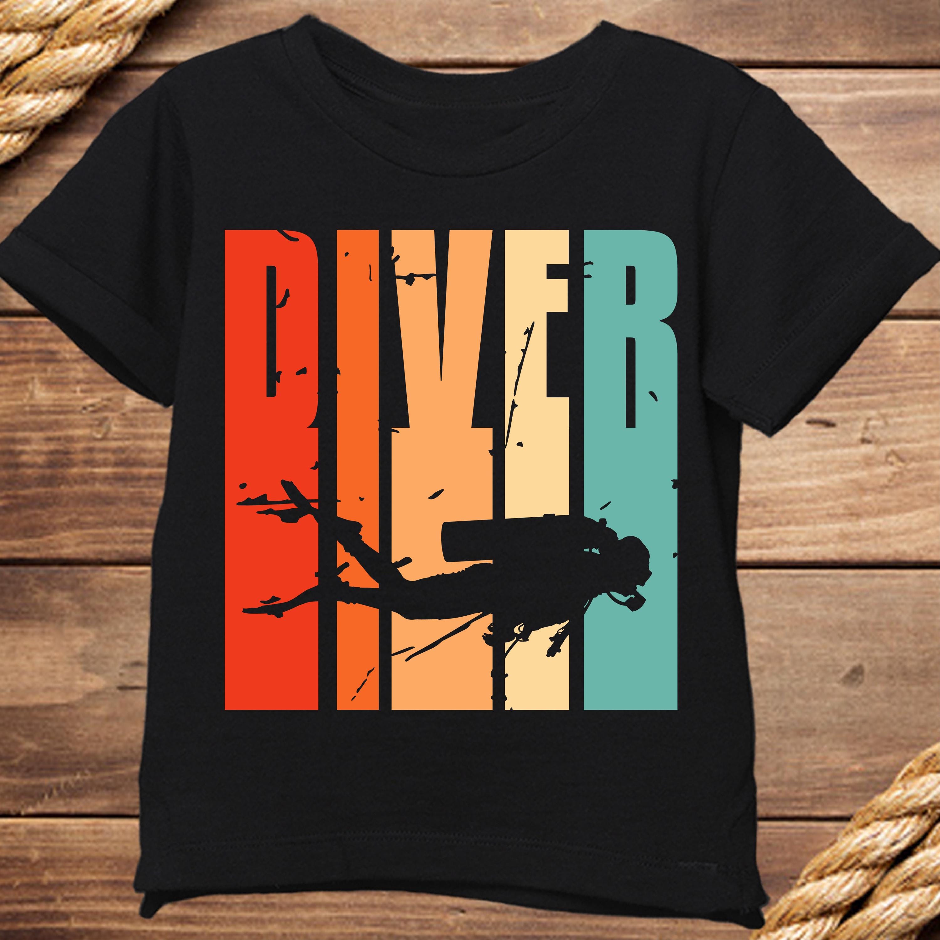 Diver Silhouette Vintage Distressed Svg, Diving Svg, Scuba Diving Svg ...