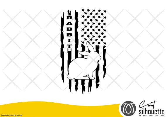 Cool American Flag and Rabbit SVG Png Rabbit Svg Rabbit | Etsy
