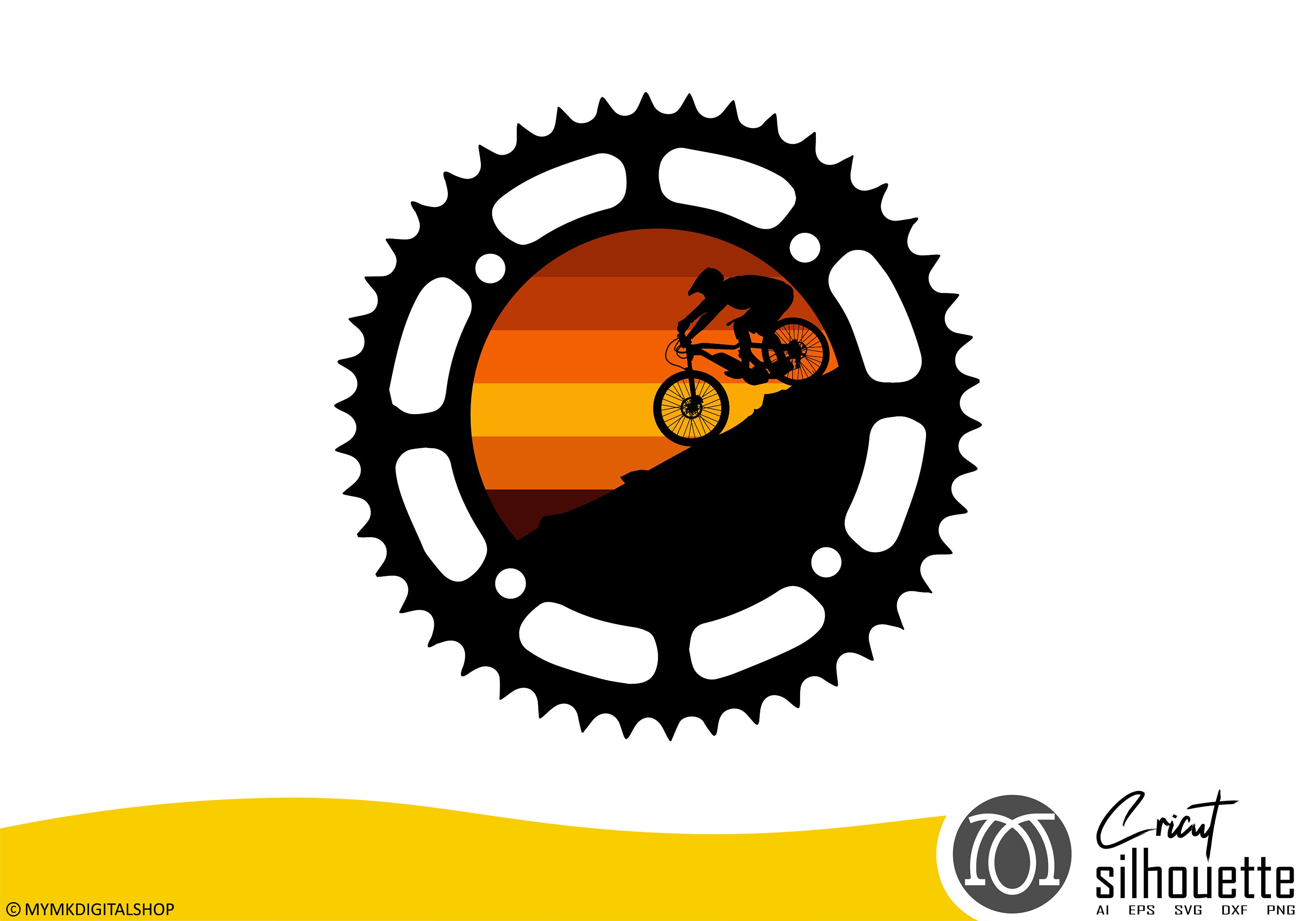 Mtb Svg MTB Mountain Bike Svg SILHOUETTE 4 Cycling Svg - Etsy