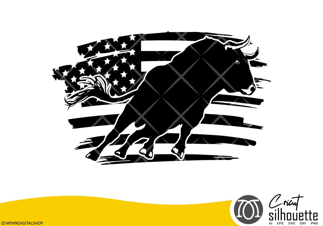 Show Steer Cow in US Flag Svg File, Bull Svg, Cow Svg, Livestock, Svg ...