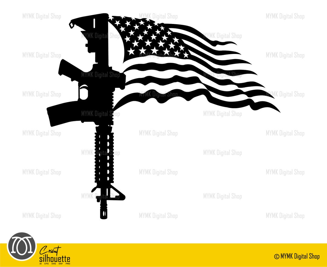 Rifle US Flag Svg, Airsoft Svg, Rifle Svg, Svg, Png, Cricut, Dxf ...