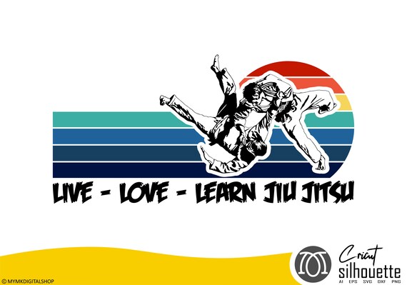 Jiu jitsu svg live love learn jiu jitsu martial arts svg | Etsy