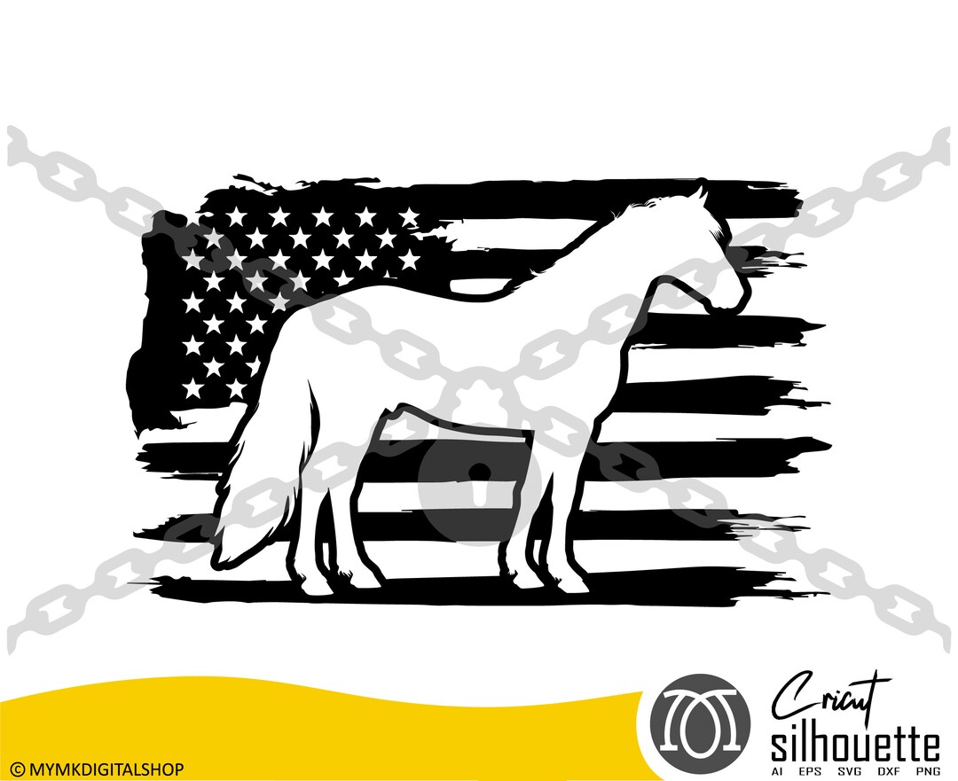 Horse Standing US Flag Svg File, Horse Svg, Equestrian Svg, Svg, Png ...