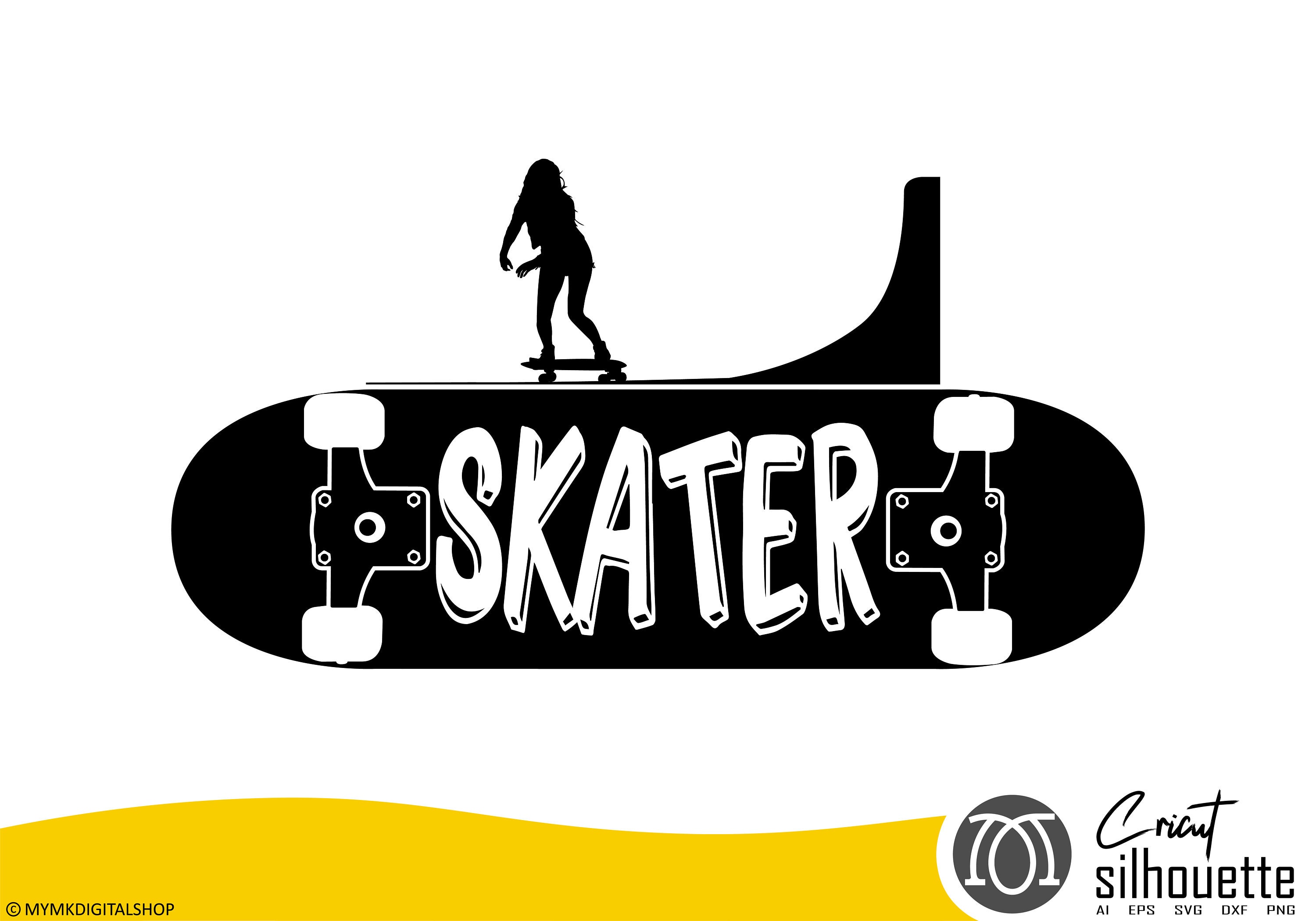 Skateboard Svg Skateboarding Skater Girl 2 Skate Svg Cut | Etsy