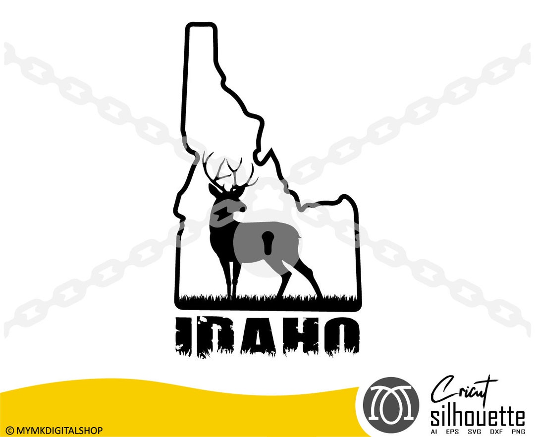 Deer Hunting Svg, Idaho Map, Dear Svg, Png, Clipart, Svg, Png, Cricut ...
