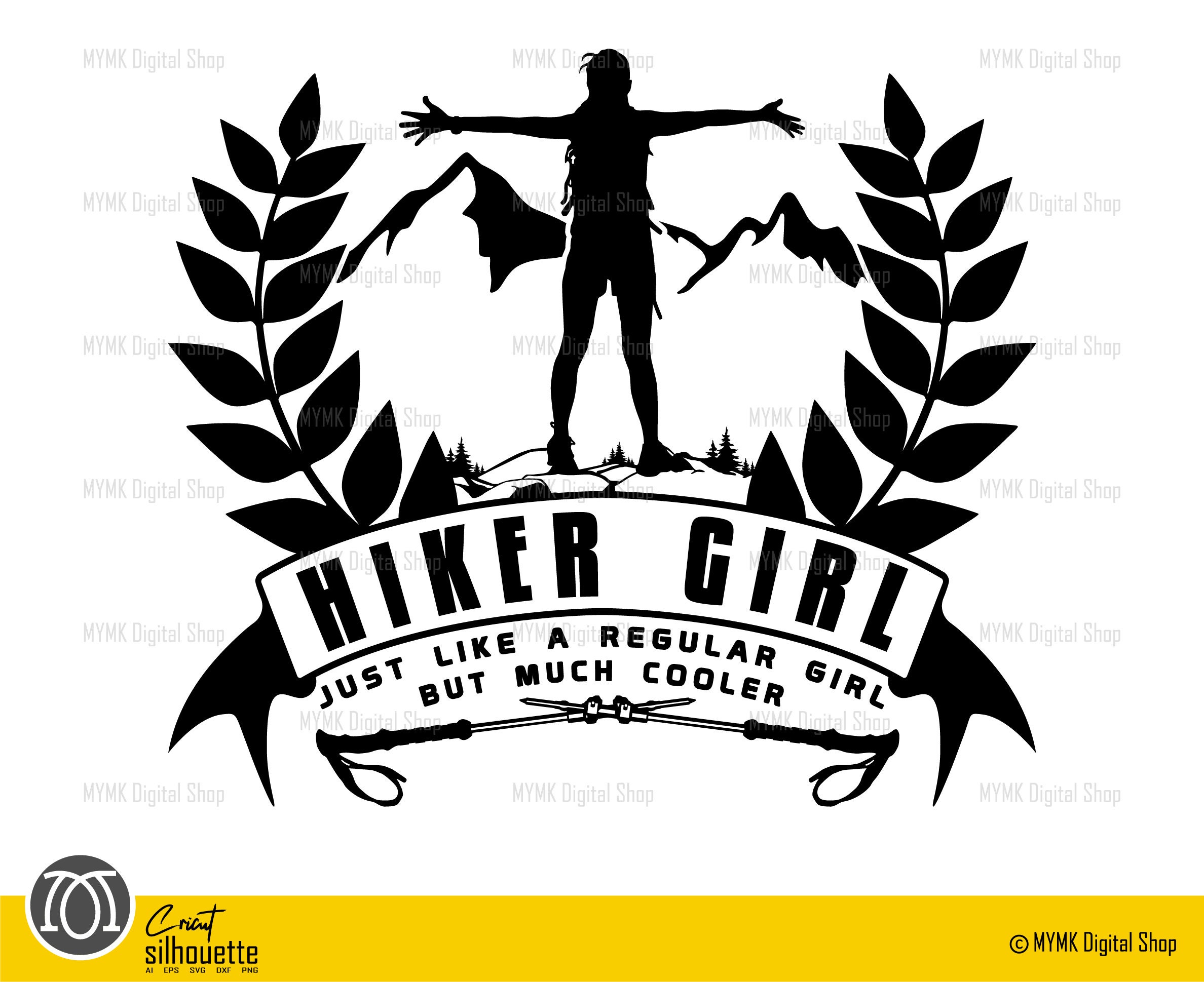 Hiking Svg, Hiker Girl, Mountain Svg, Adventure Svg, Svg Files for ...