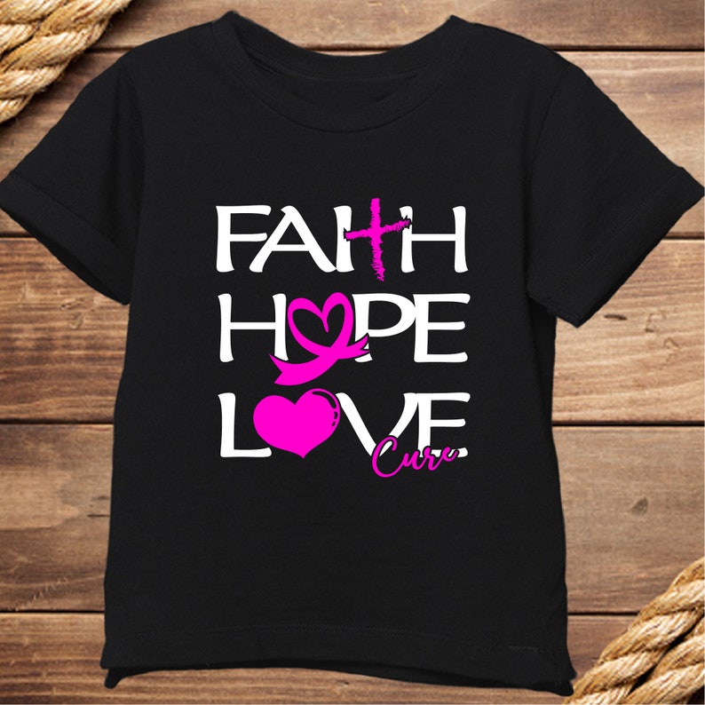 Breast Cancer Svg, Faith Hope Love and Cure, Cancer Awareness Svg, Svg ...